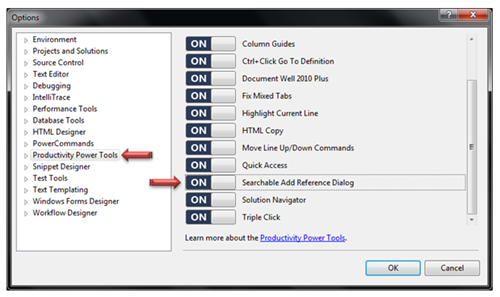 “Searchable Add Reference” dialog using Visual Studio 2010 Productivity Power Tool - DotNetFunda.com